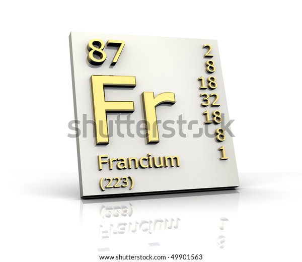 Francium Form Periodic Table Elements Stock Illustration 49901563 ...