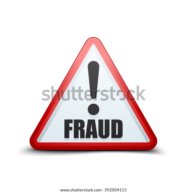 Fraud Danger Hazard Sign Stock Illustration 392004115