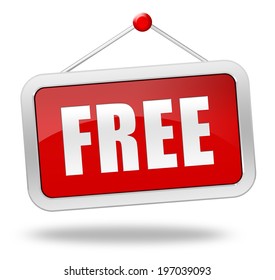 Free Hanging Sign Isolated On White Stock Vector (Royalty Free ...