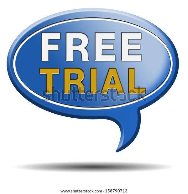 Free Trial Test Sample Icon Label Stock Illustration 158790713