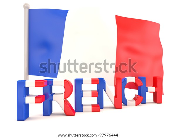 French Flag 3d Model Stock Illustration 97976444 | Shutterstock