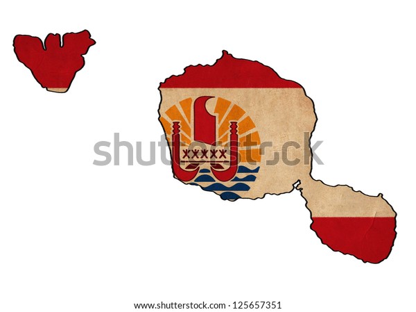 French Polynesia Map On French Polynesia Stock Illustration 125657351 ...