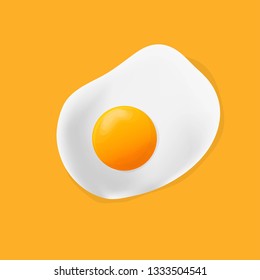 Fried Egg Fried Egg Flat Icon Stock Illustration 1333504535
