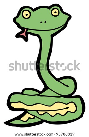 Friendly Snake Cartoon Raster Version Stock Illustration 95788819 ...