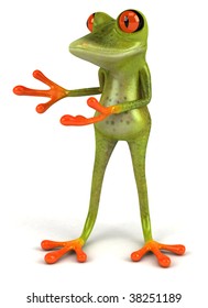 Cute Frog Saying Hello Stock Illustration 3451808 | Shutterstock