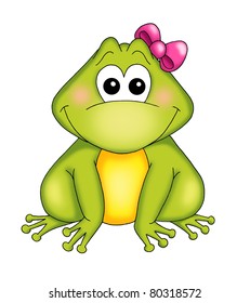 Cute Kawaii Frog Sitting Shopping Working Stock Vector (Royalty Free ...