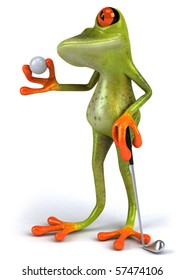 Frog Golf Stock Illustration 57474106