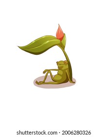 Frog Lying Down Rest Stock Illustration 2006280326 | Shutterstock