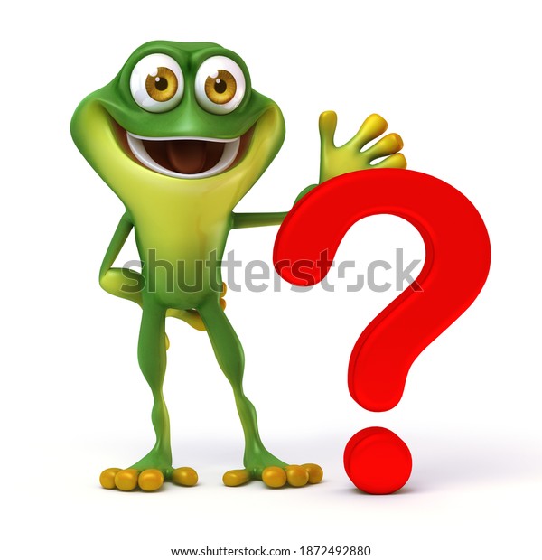 Frog Question Mark 3d Rendering Stock Illustration 1872492880 ...