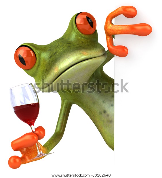 Ilustración de stock sobre Frog Wine 88182640