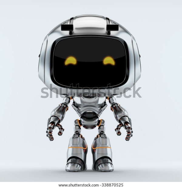 Front Standing Silver Robot Beard Stock Illustration 338870525 ...