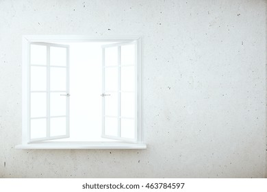 Front View Empty White Window Interior Stock Illustration 470185496