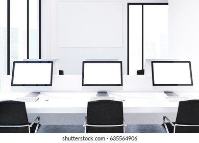 Stylish Workspace Computer Posters On Home Stock Photo (Edit Now) 236872675