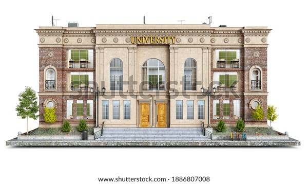 Front View On Classical University Building Stock Illustration ...