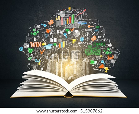 Front View Open Book Creative Business Stock Illustration 515907862 ...
