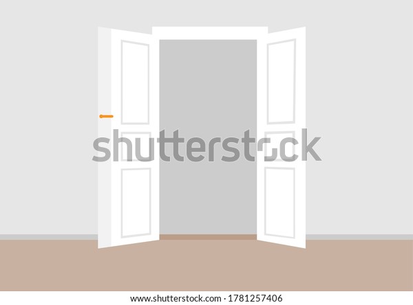 Front View Open Door Stock Illustration 1781257406 | Shutterstock