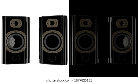 Vektor Stok Collection 6 Different Computer Speakers Vector (Tanpa ...