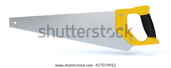 Front View Saw On White Background Stock Illustration 417074962 ...