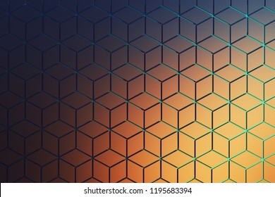 Front View Surface Hexagonal Pattern Dark Stock Illustration 1195683394 ...