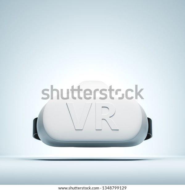 Front View White Vr Headset Logo Stock Illustration 1348799129 ...