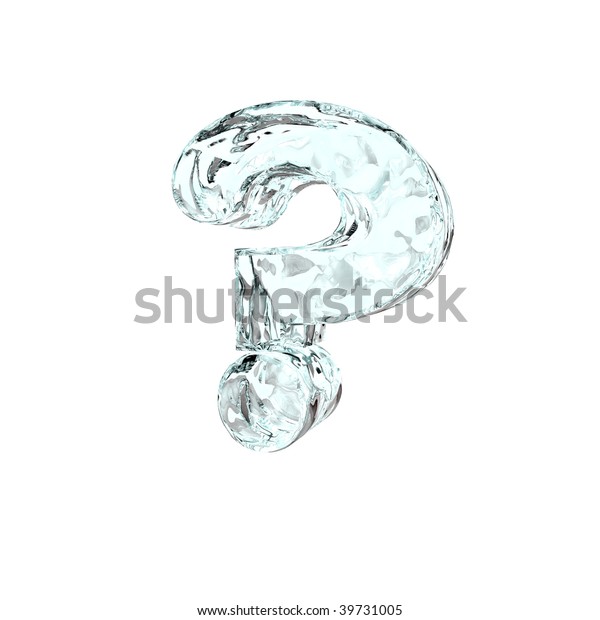 Frozen Question Mark On White Background Stock Illustration 39731005 ...
