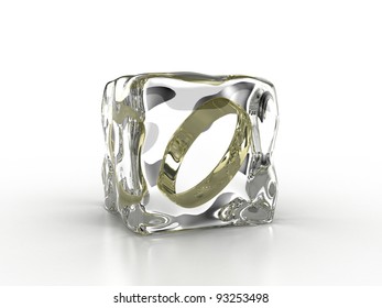 Frozen Ring Inside Ice Cube On Stock Illustration 93253498 | Shutterstock