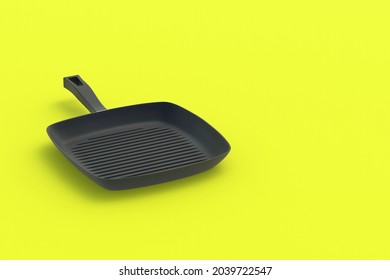 Frying Pan Grill Ribbed Surface On Stock Illustration 2039722547 ...