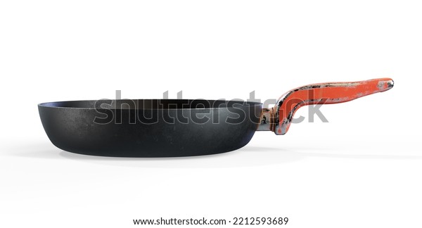 Frying Pan Grill Ribbed Surface Isolated Stock Illustration 2212593689 ...