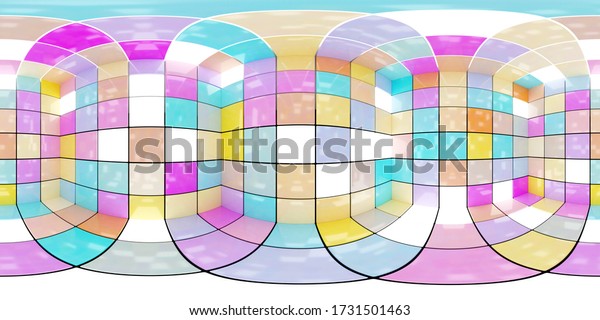 Full 360 Degree Equirectangular Panorama Hdri Stock Illustration ...
