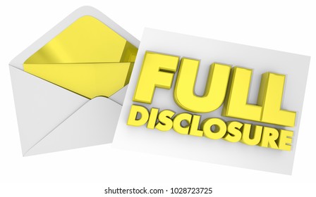 Full Disclosure Envelope Note Message 3d Stock Illustration 1028723725 ...