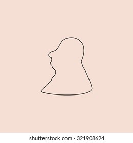 Full Face Fat Man Outline Symbol 库存插图 353626874 | Shutterstock