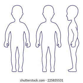 Child Body Outline Images, Stock Photos & Vectors | Shutterstock
