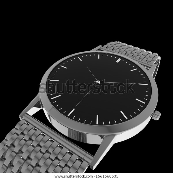 Full Metal Watch 3d Render Showing Stock Illustration 1661568535 ...