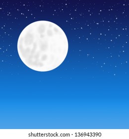Flat Night Sky Vector Wallpaper Stock Vector (Royalty Free) 1250756719