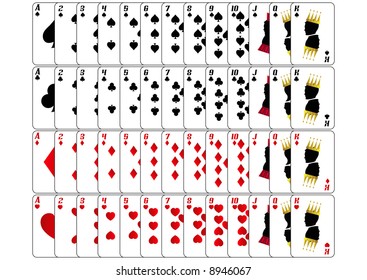 Full Set Playing Cards Stock Illustration 8946067 | Shutterstock