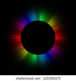Full Spectrum Rainbow Full Eclipse Stock Illustration 1231503175 ...
