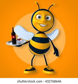 Bee Lifting Weight Illustration Vector On Stock Vector (Royalty Free ...