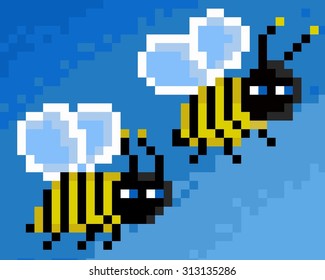 1,401 Pixel Bee Images, Stock Photos & Vectors | Shutterstock