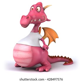 Fun Dragon 3d Illustration Stock Illustration 1359148535