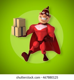 Fun Superhero 3d Illustration Stock Illustration 606139181 | Shutterstock