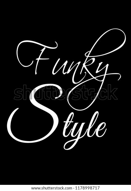 Funky Style Text Poster Stock Illustration 1178998717