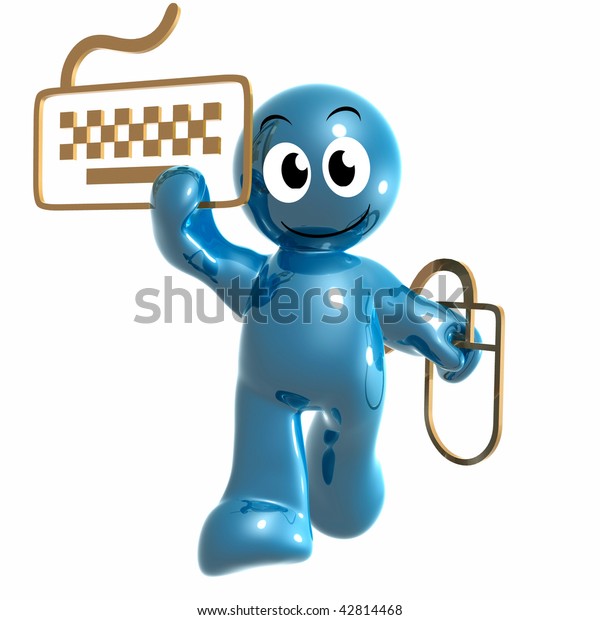 Funny 3d Icon Keyboard Mouse Symbol Stock Illustration 42814468 ...