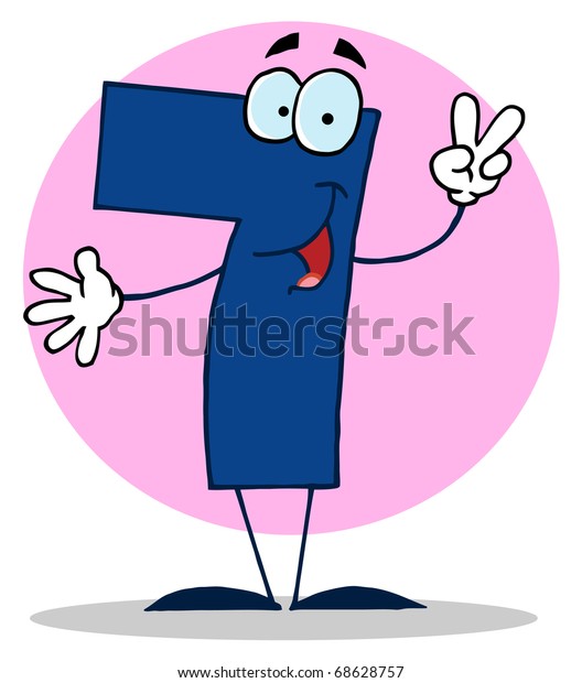 Funny Cartoon Numbers7 Stock Illustration 68628757 | Shutterstock