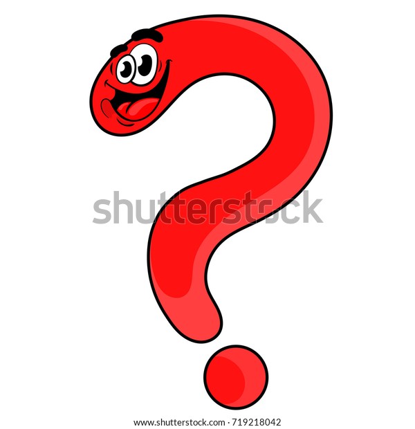 Funny Cartoon Question Mark Design Character Stock Illustration ...
