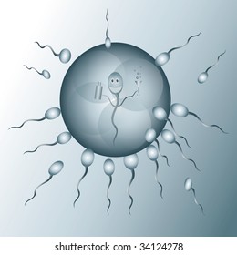 Funny Fertilization Stock Illustration 34124278 | Shutterstock