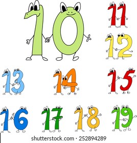 Set Animals Shaped Like Numbers 0: stockvector (rechtenvrij) 594001355 ...