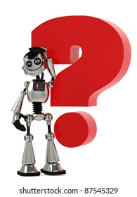 Funny Robot Question Mark Stock Illustration 87545329 | Shutterstock