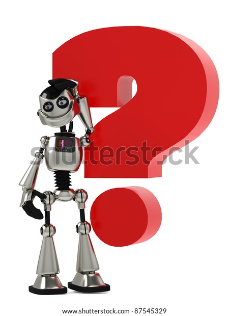 Funny Robot Question Mark Stock Illustration 87545329 | Shutterstock