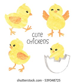 Chicks Vector Illustration Simple Clip Art Stock Vector (Royalty Free ...