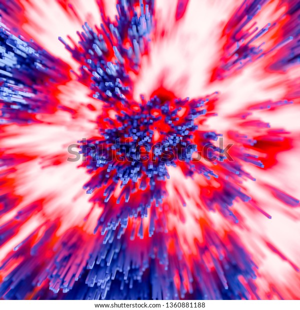 Furious 3d Cgi Blast Explosion Design Stock Illustration 1360881188 ...